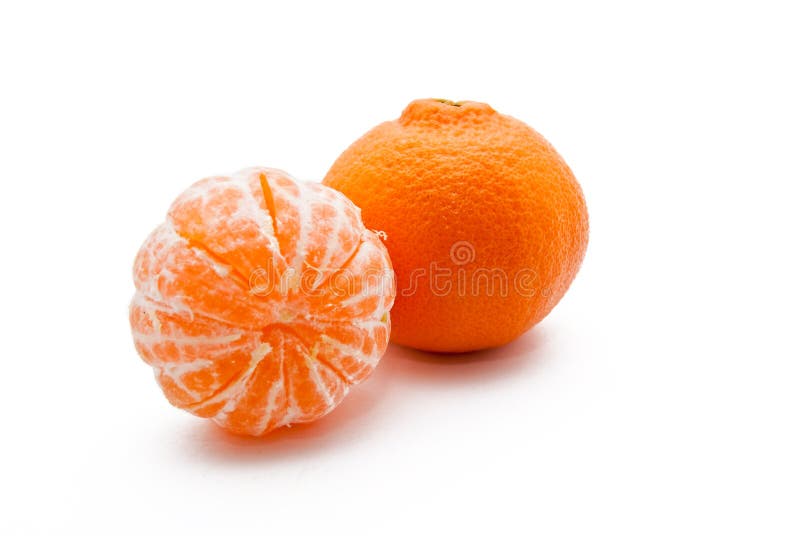 Peeled Tangerine and Tangerine Stock Photo - Image of healthy ...