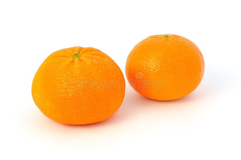 Two tangerines on white stock photo. Image of refreshment - 13207130