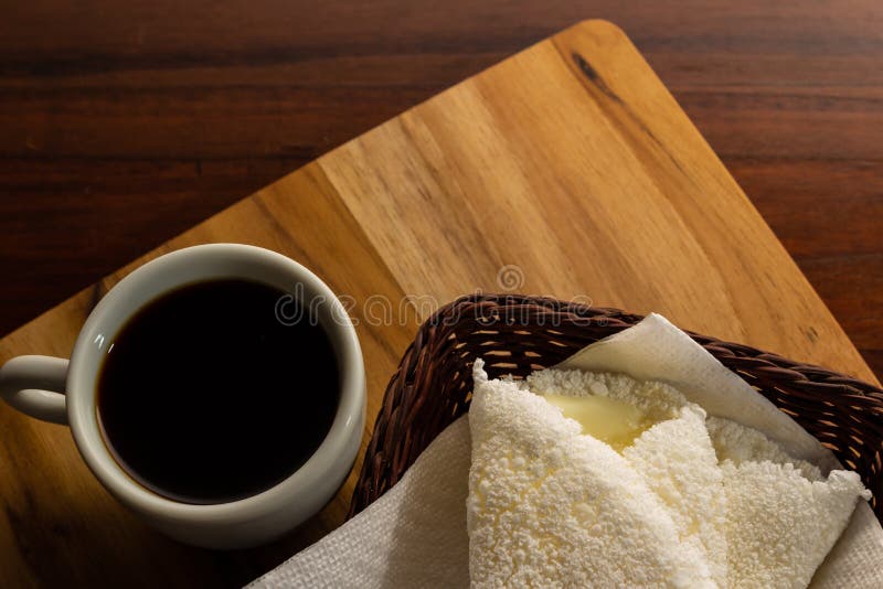 Two Tapioca and a Cup of Coffee. Stock Image - Image of disch, beiju ...