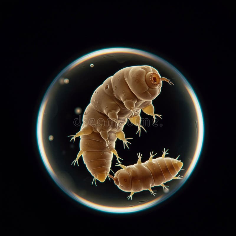 Two Tardigrades (Tardigrada) are Shown Under a Microscope. these ...