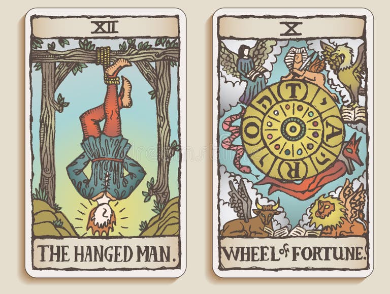 Two Tarot Cards v.6 stock vector. Illustration of angel - 10298448