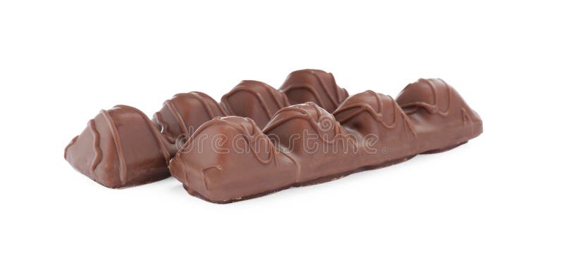 Two Tasty Chocolate Bars Isolated on White Stock Image - Image of ...