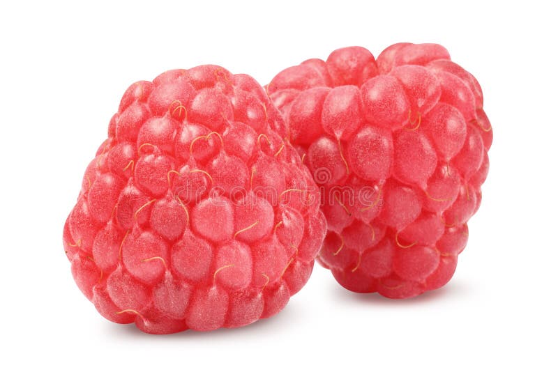 Two Tasty Ripe Raspberries Isolated on White Stock Image - Image of ...
