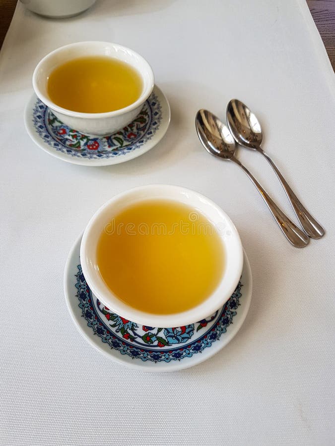 Two Tea Bowls in a Restaurant Stock Image - Image of cuisine, porcelain ...