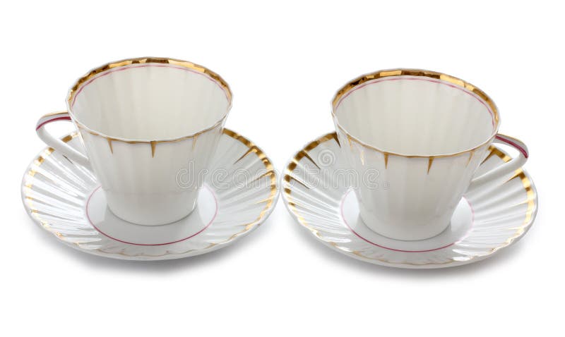 Two tea cups stock photo. Image of ornate, ceramic, british - 22531976