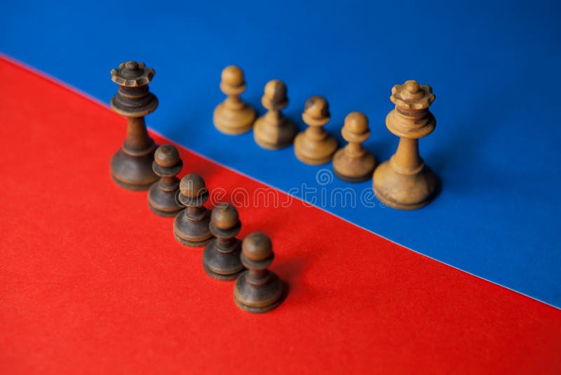 Two Teams with Business Leaders Opposite Each Other. Two Teams Compete ...