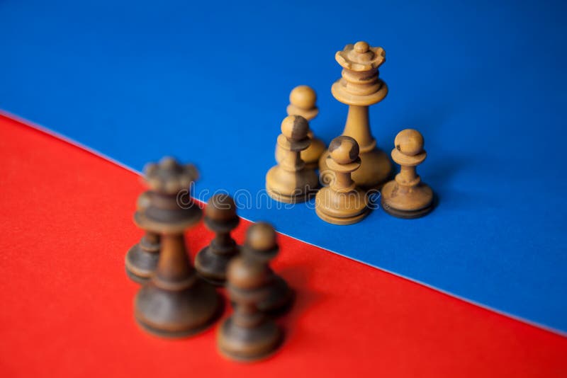 Two Teams with Business Leaders Opposite Each Other. Two Teams Compete ...