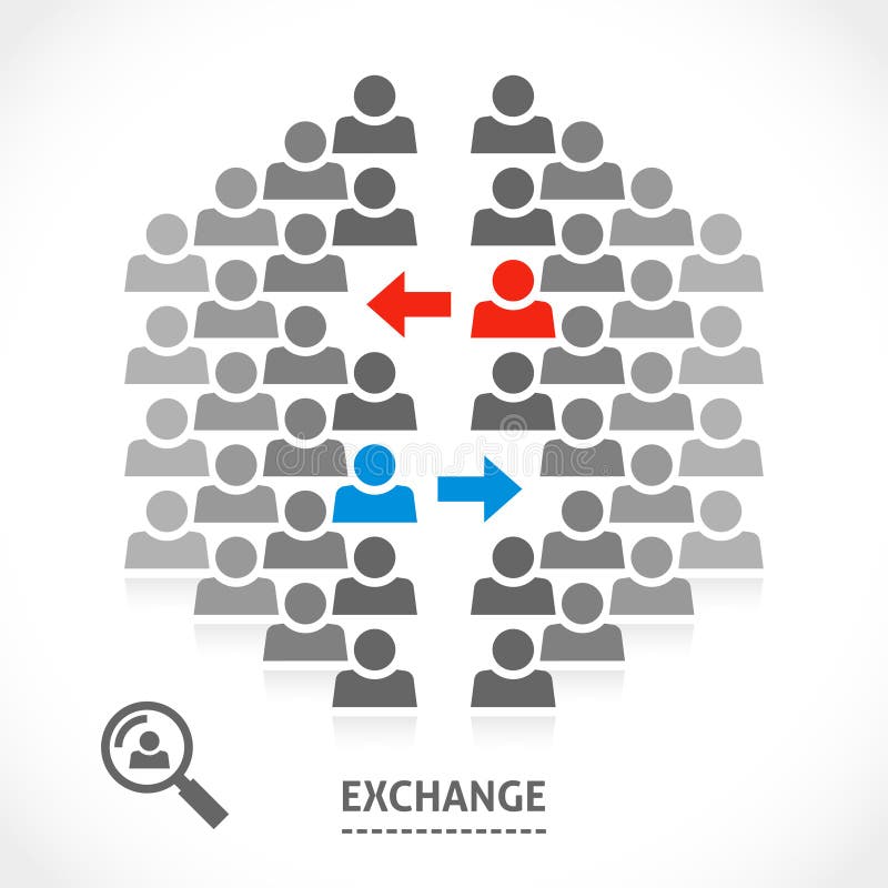 Two Teams are Exchanging One of Their Guys Stock Vector - Illustration ...