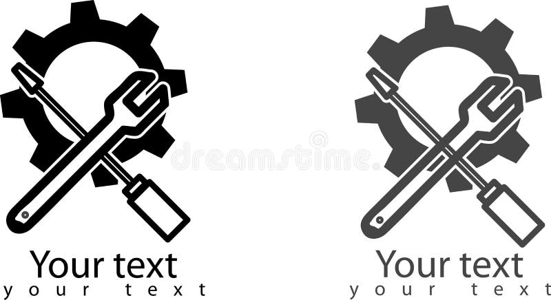 Two technical tools logo stock illustration. Illustration of creative ...
