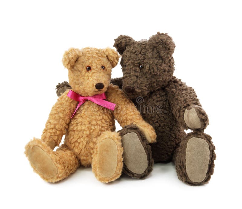 Two teddy bears stock image. Image of child, bear, fashioned - 5817745