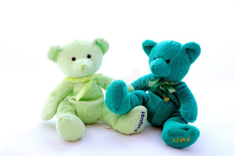 Two teddy bears stock photo. Image of fluffy, front, nobody - 19724340