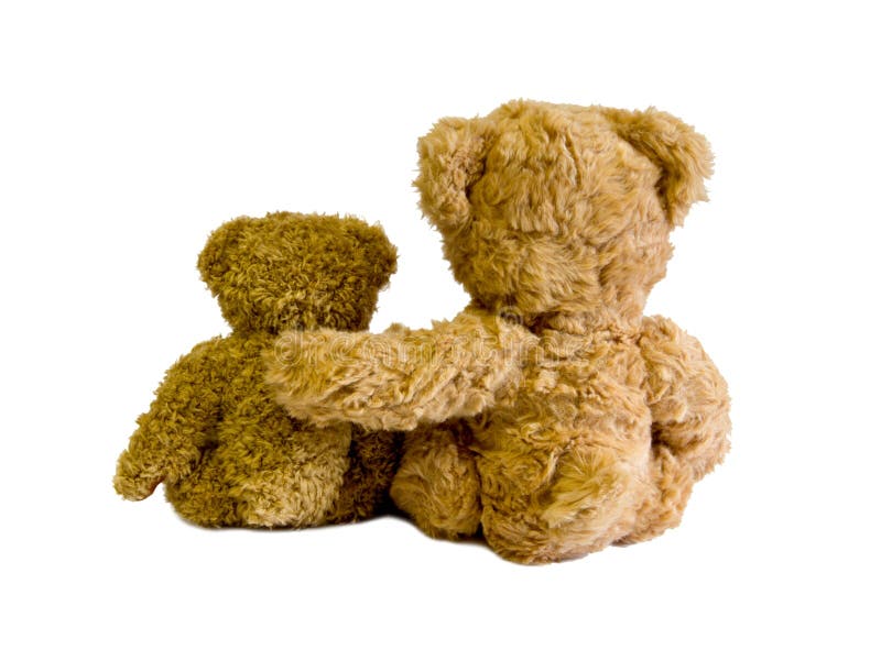 Two teddy bears stock photo. Image of friendship, brown - 30758140