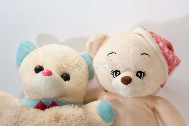 Two Teddy Bears Hugging Like Friends Stock Photo - Image of cute ...