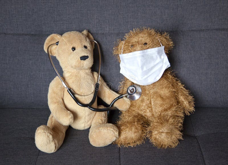 Two Teddy Bears Like Doctor and a Patient Stock Photo - Image of ...