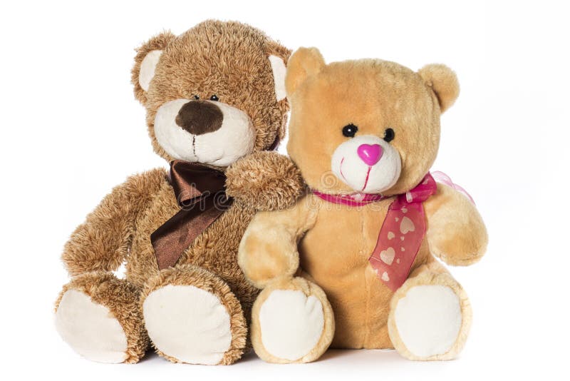 Two teddy bears stock photo. Image of seated, relationship - 38658430