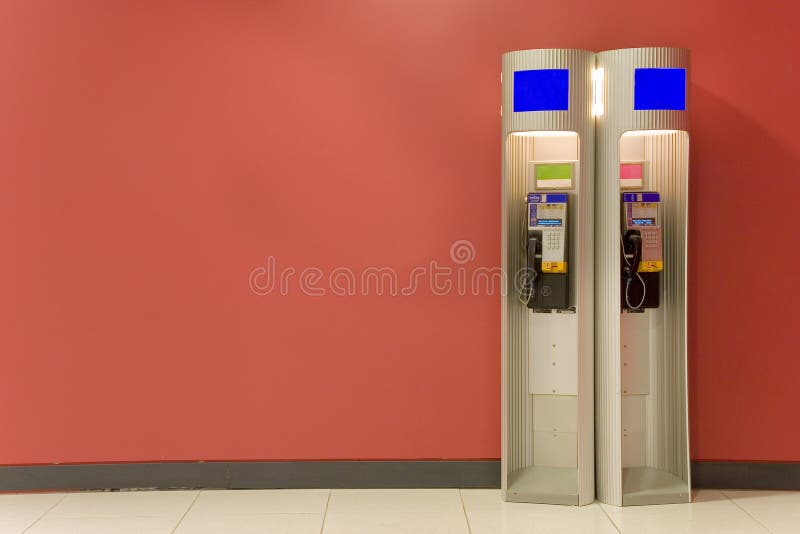 Two telephone booths stock image. Image of credit, landline - 21668829