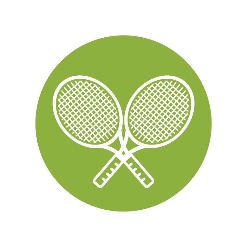Two Tennis Rackets. Vector Illustration Decorative Design Stock Vector ...