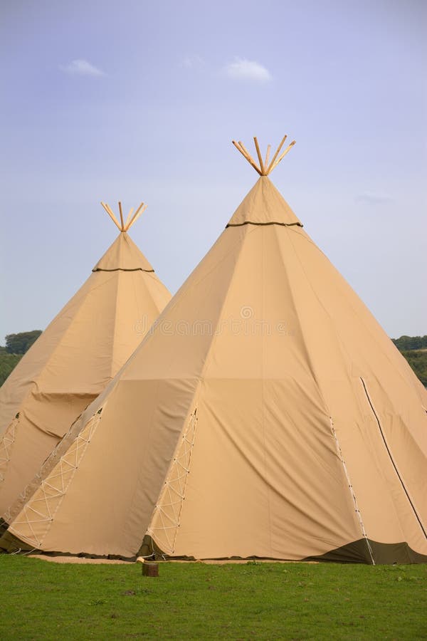 Two Tepee stock image. Image of indian, dwelling, camp - 33296901