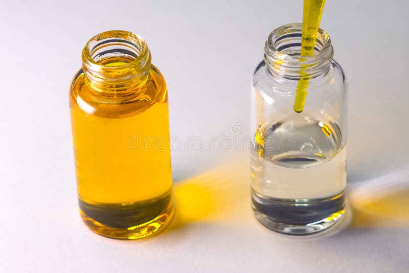 Two Test Tubes in Lab. Pipet in a Test Tube Stock Image - Image of ...