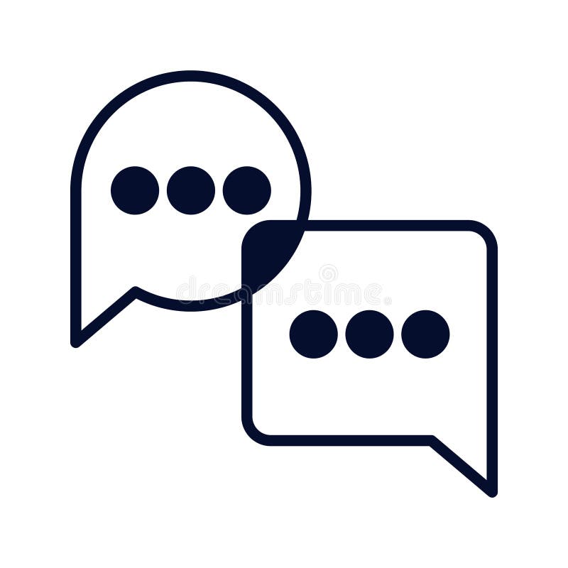 Two text bubbles stock vector. Illustration of icon - 241905357