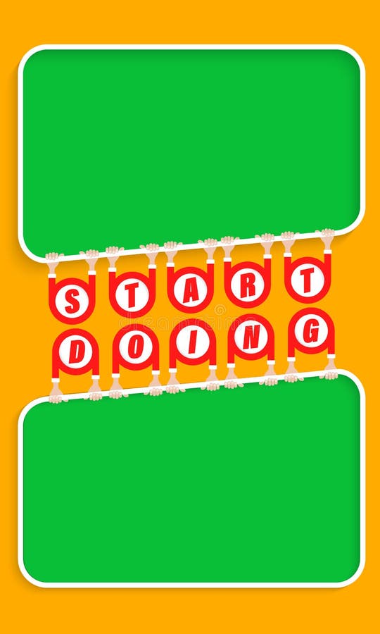 Two Text Frames with Inscription: Start Doing. Vector Concept for ...
