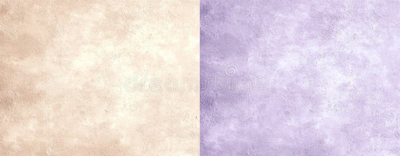 Two Textured Backgrounds in Warm Beige and Cool Lavender Seamlessly ...