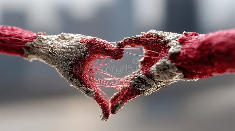 Two Textured Hands Form a Heart with Intertwined Threads, Symbolizing ...