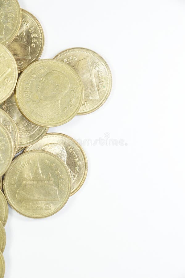 Two thai baht coin on left stock image. Image of change - 40338267