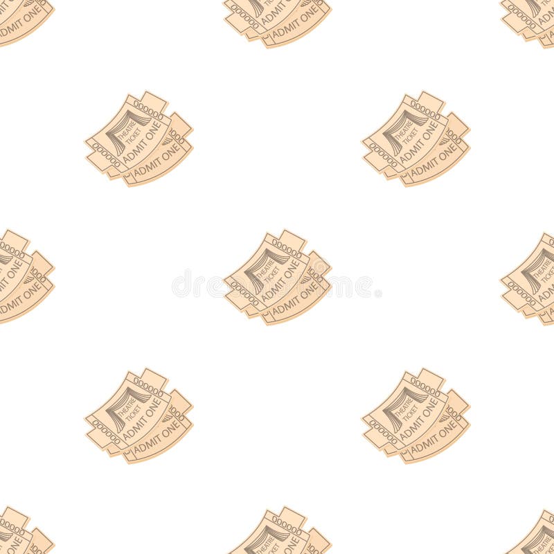Two Theatrical Tickets Pattern Seamless Vector Stock Vector ...