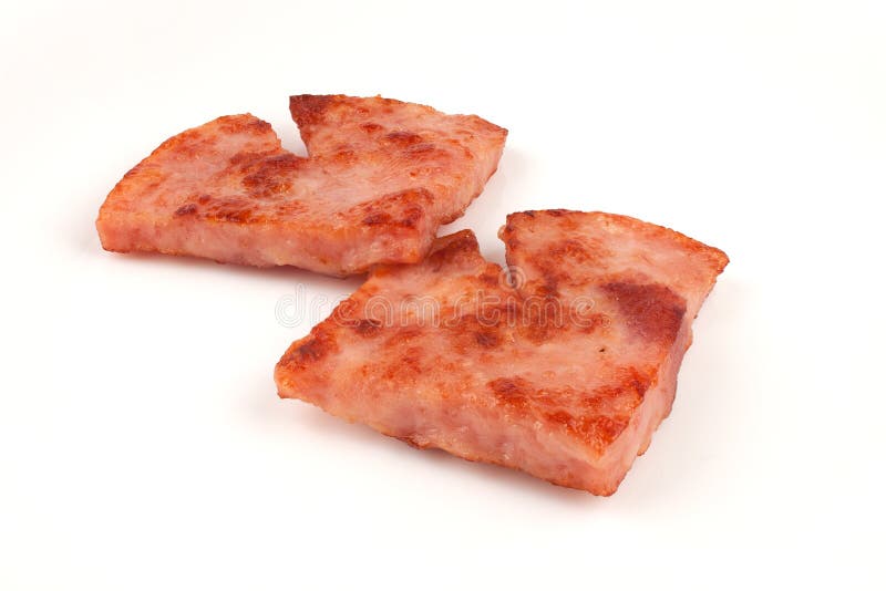 Two Thin Slices of Fried Bacon Stock Image - Image of slice, food: 27259435