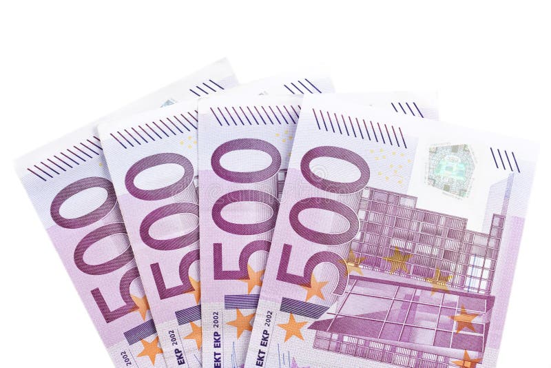 Pile of 500 Euros stock photo. Image of finance, isolated - 3464346