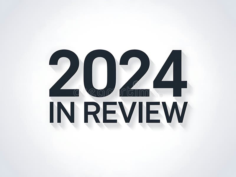 Two Thousand Twenty Four in Review Year End Summary Stock Illustration ...