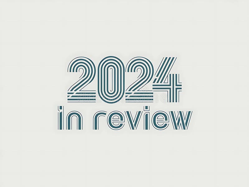 Two Thousand Twenty Four in Review Year End Summary Stock Illustration ...