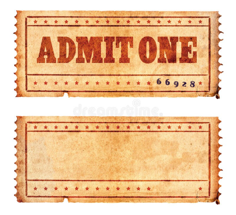 Aged cinema ticket 2 stock image. Image of grunge, grungy - 733711
