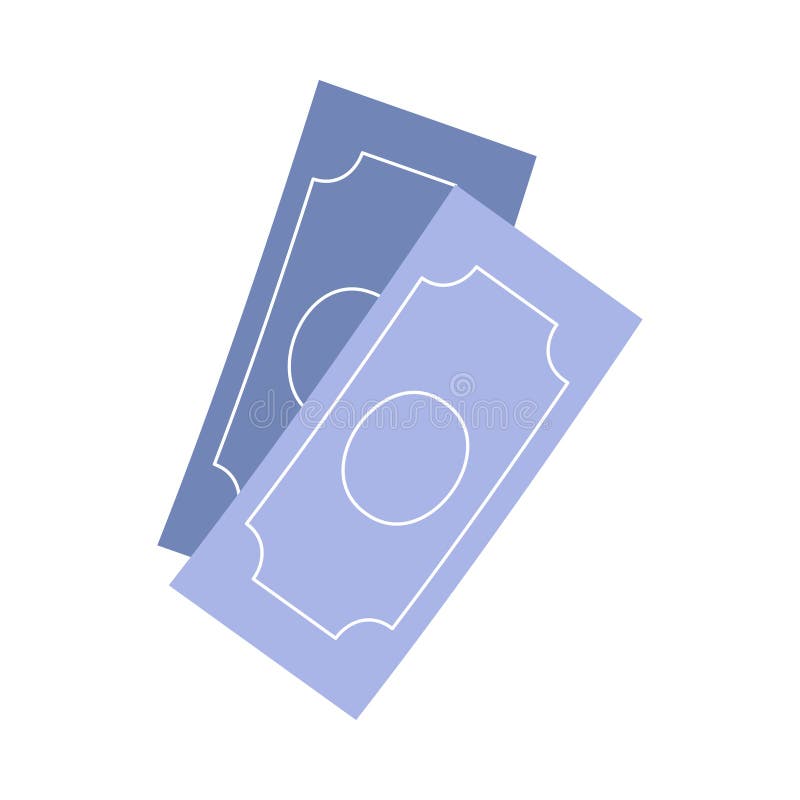 Two Tickets. Flat Vector Illustration Stock Illustration - Illustration ...