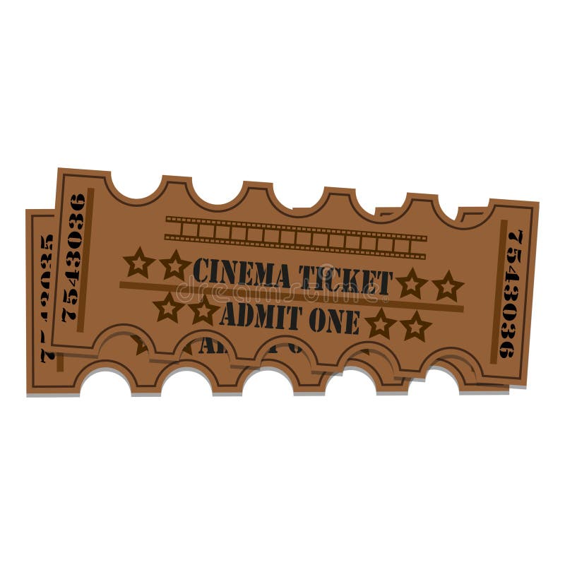 Two Cinema Tickets on White Stock Image - Image of cardboard, admit ...