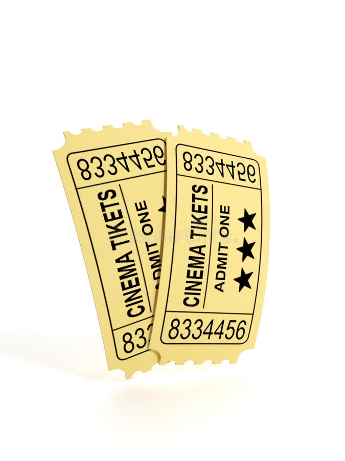 Two tickets to the movies stock illustration. Illustration of ...