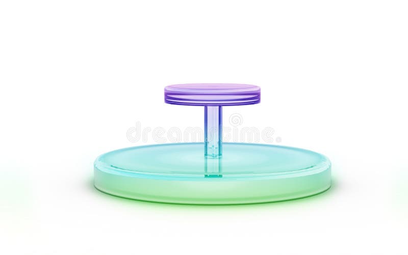 Two Tier of Round Color Glass Stand Stock Illustration - Illustration ...