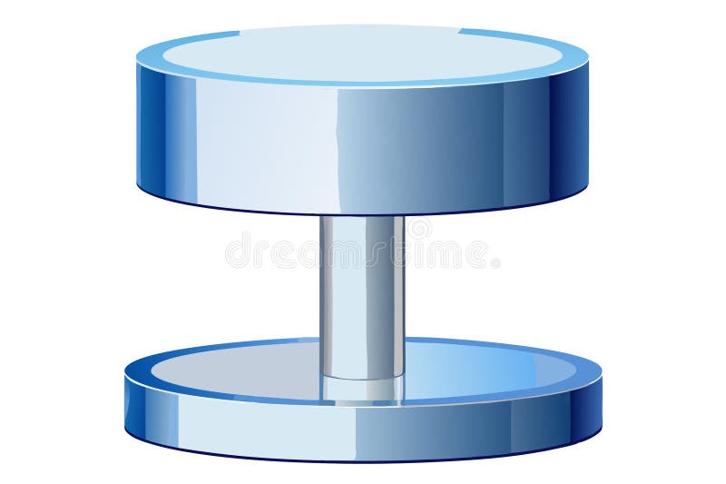 A Two Tiered Cylindrical Object with a Polished Blue Surface ...