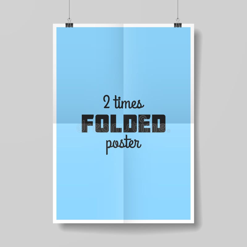 Two Times Folded Poster Stock Illustrations – 2 Two Times Folded Poster ...