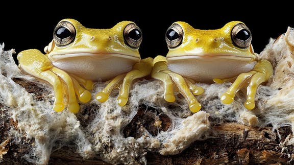 Two Tiny Frogs Face-to-face Stock Image - Image of frog, cute: 370695821