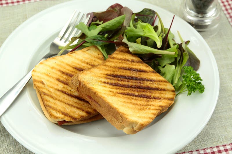 Two toasted sandwiches stock image. Image of croque - 170165049
