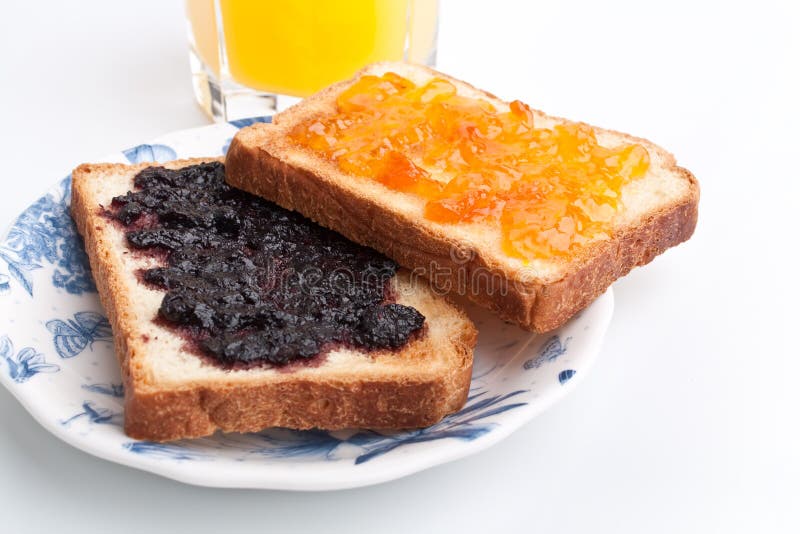 Two Toasts with Jam stock photo. Image of drink, nutrition - 38310214