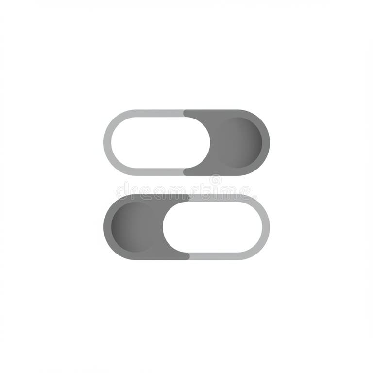 Two Toggle Switches are Displayed in a Vertical Alignment Against a ...