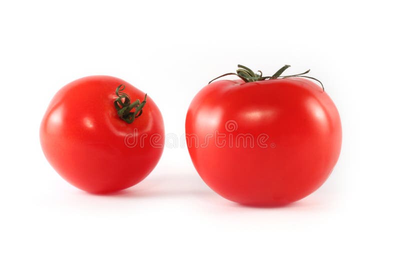 Two tomatoes isolated stock photo. Image of fresh, juicy - 11753598