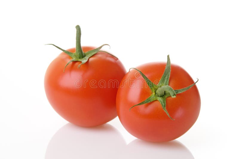 Two Tomatoes with Stems stock photo. Image of natural - 9670870