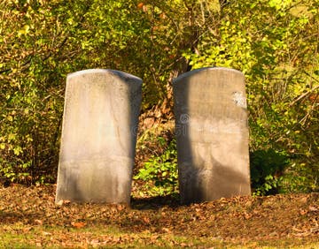 Two tombstones stock image. Image of creepy, autumn, landmarks - 16580385