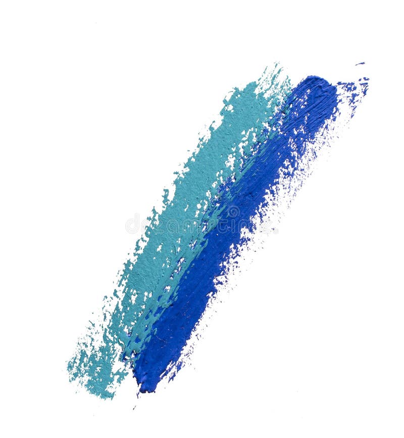 Two-tone Blue Paint Brushstroke Stock Photo - Image of modern, drawing ...