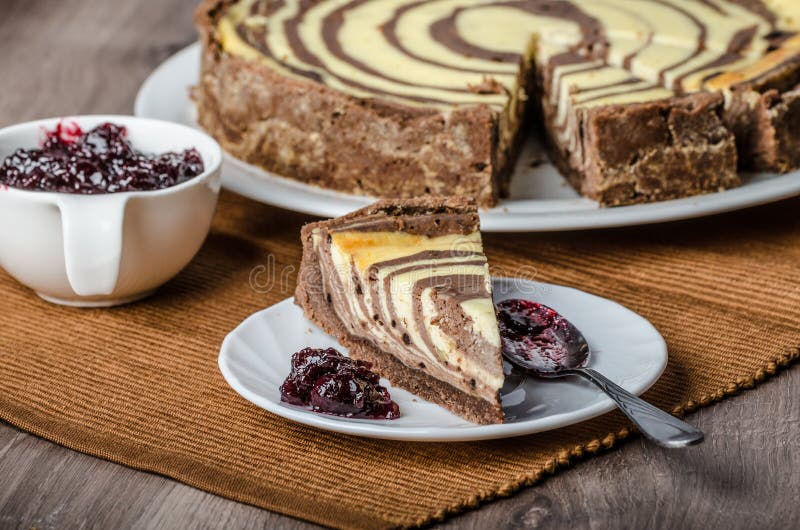 Two-tone cheesecake stock photo. Image of creamy, garden - 47743360