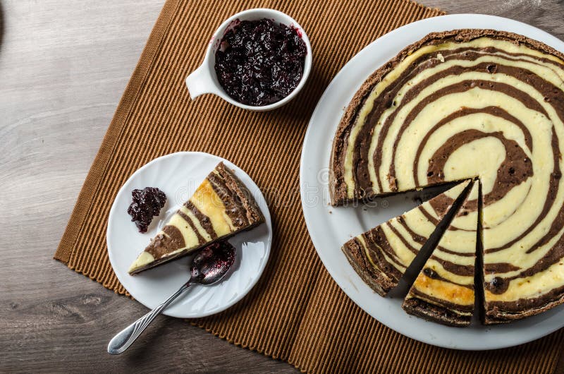 Two-tone cheesecake stock photo. Image of cream, baked - 47743656
